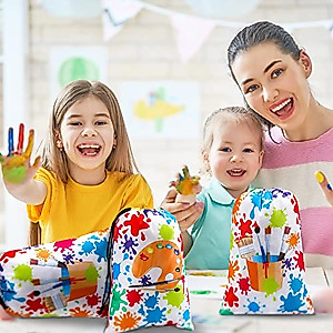 Paint Party Favor Bags Paint Party Decorations Art Paint Party Gift Bag for Kids Birthday Drawstring Gift Bag Drawstring Pouch Polyester Cloth Gift Bags for Art Painting Theme Party Supply (12 Pieces)