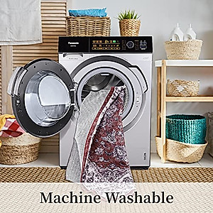 CAROMIO Entryway Small Area Rug Waterproof Non-Shedding Medallion Area Rug Low-Pile Distressed Carpet Machine Washable Rug for Hallway Dining Room, 2' x 3' Red