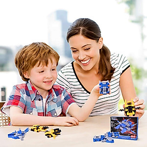 FUN LITTLE TOYS Mini Building Blocks Spaceship Building Kits for Kids Ages 8-12, Building Toys for Boys Age 6-8 Prizes for Kids Party Favors, 12 Boxes