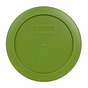 Pyrex Bundle - 4 Items: 7200-PC 2-Cup Green Plastic Food Storage Lids