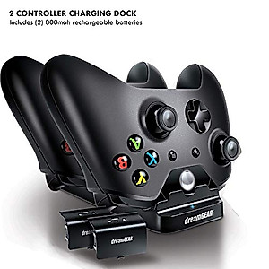 dreamGEAR 8 in 1 Gamers Kit for XBOXONE: Includes Charging dock/USB/Gaming Headset/Protective Covers and (2) 800 mah Rechargeable batteries (6631)