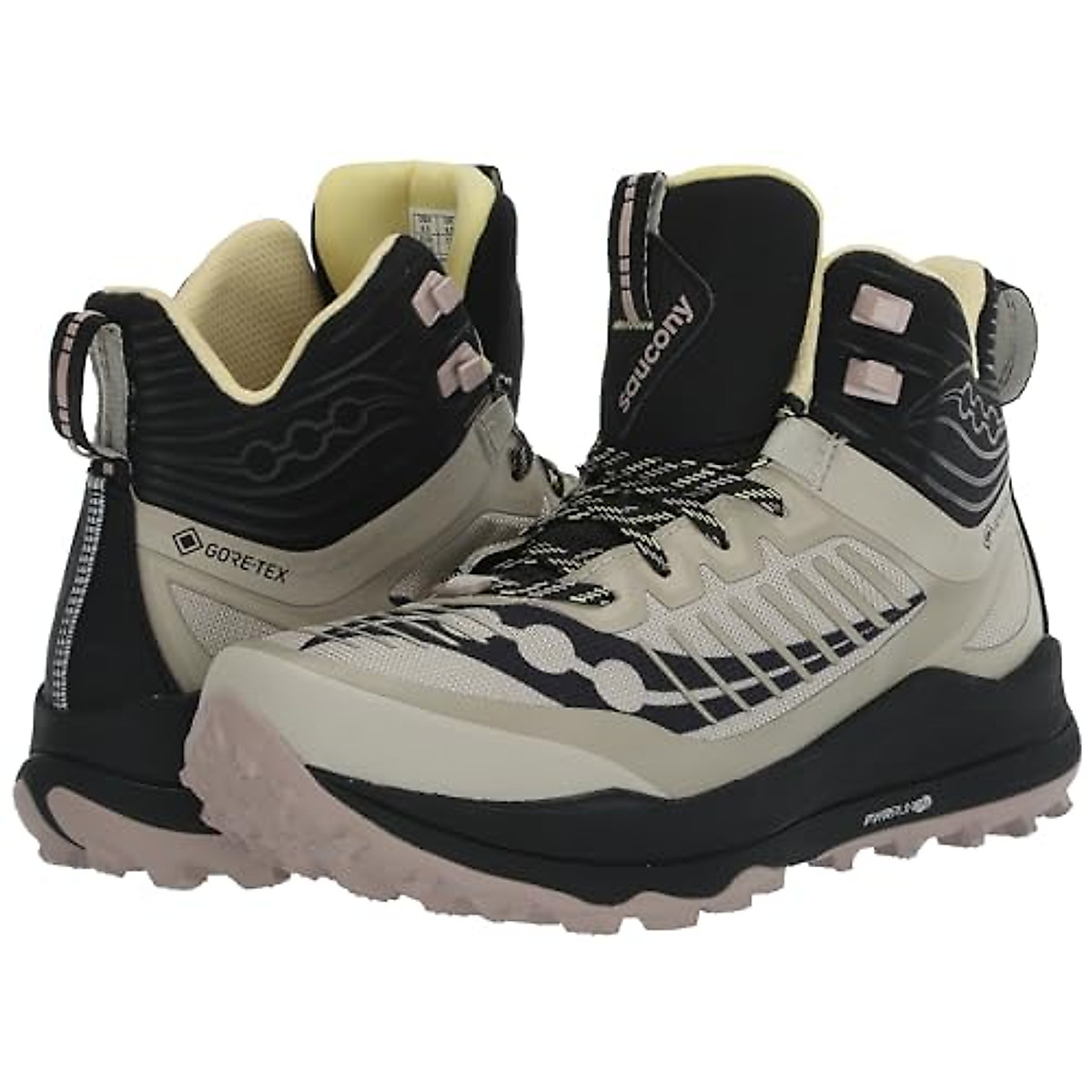 Saucony Women's Ultra Ridge GTX Hiking Shoe, DUST/Black, 7