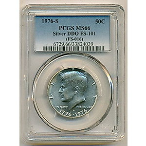 1976 S Kennedy Bicentennial Silver DDO Variety FS-101 Half Dollar MS66 PCGS