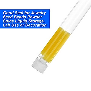 60Pcs Test Tubes with Rack, 16x100mm(10ml) Clear Plastic Test Tube with Caps and Holder Rack Test Lab Tubes for Scientific Experiments, Nurse Party Decorations, Candy Storage