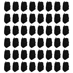 48 Pack Backpack, Bulk 17 inch Outdoor Travel Zippered Bags Bulk Pack for Corporate Events (Black)