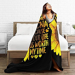 I Became A CNA Because Your Life is Worth Bed Blankets Soft Throw Blanket for Women Men Kid Lightweight Fleece Blanket for Couch
