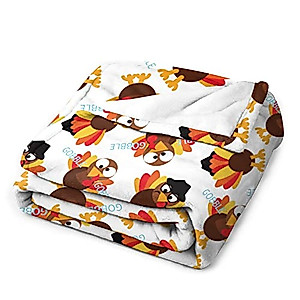UNSUWU Funny Cartoon Chicken Cute Super Soft Throw Blanket, Plush Fluffy Indoor Outdoor Blankets, Warm Comfy Foldable Luxury Throws for Camping Stadium Beach Picnic Car, 40 x 60 Inch