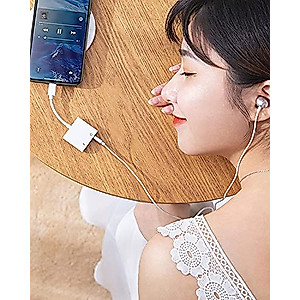 [Apple MFi Certified] Lightning to 3.5mm Headphone Adapter for iPhone 2 Pack,esbeecables 3 in 1 Charger+Aux Audio Splitter Adapter with Music Control Function for iPhone13/ 12/11/XS/XR/X/8/7/iPad/iPod