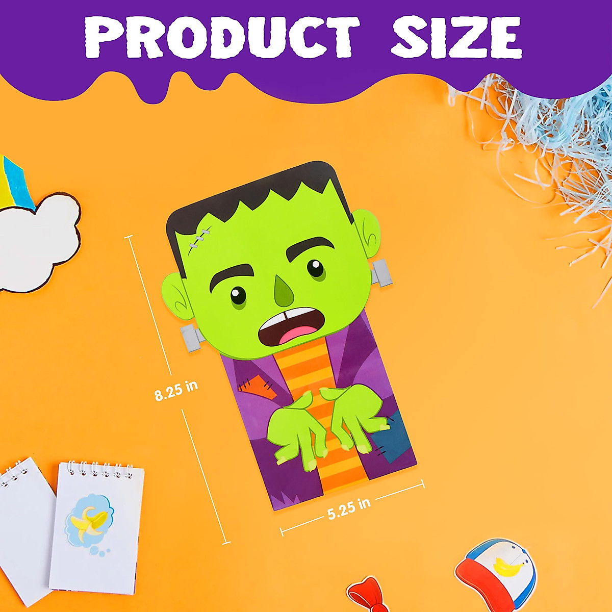 JOYIN 36PCS Halloween Treat Goodies Bags, 5 × 8" Die-Cut Flip Over Candy Box Bulk, Gift Bag for Trick or Treating, 8 Design Non-Candy Trick or Treat Cookies Box for Kids Halloween Party Favor Supplies