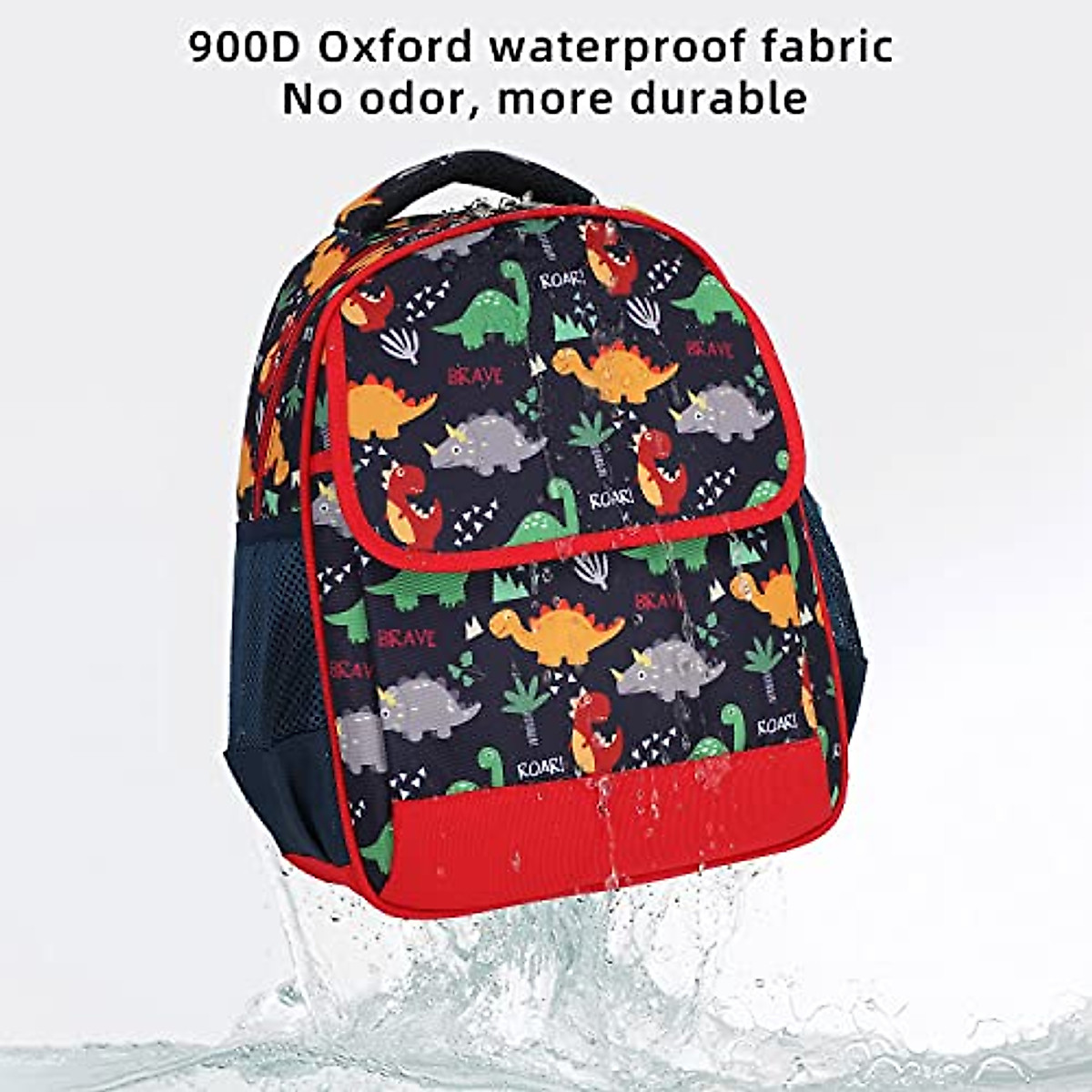 willikiva Car Kids Toddler Backpack for Boys Girls Waterproof Children School Bag(Dinosaur)