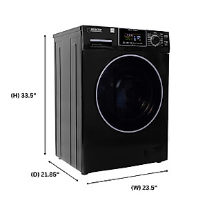 Equator Compact Washer 1.6cf/15lbs PET CYCLE 15 Programs 110V in Black
