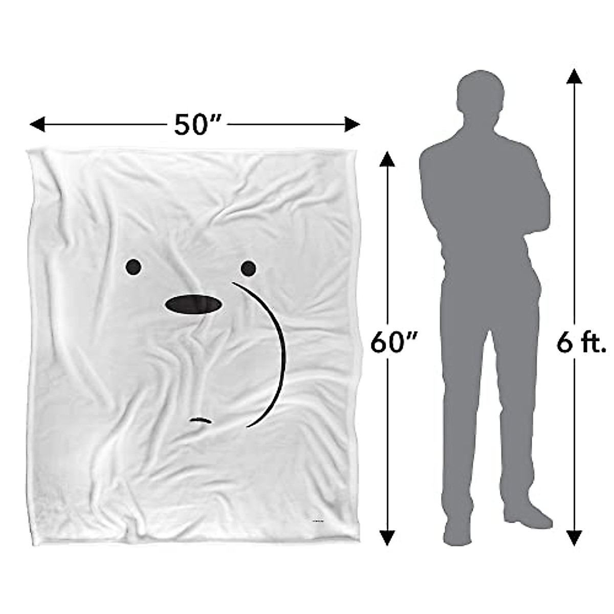 We Bare Bears Ice Bear Officially Licensed Silky Touch Super Soft Throw Blanket 50" x 60"