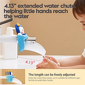 Bathroom Faucet Extender for Kids Sink Extender for Toddlers Faucet Extender Cute Penguin Faucet Extender for Toddlers Baby Kids Hand Wash Helper Bathroom Sink (1 Piece)