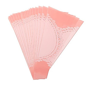 Flower Wrapping Paper Cellophane Bags for Bouquets Rose Sleeve Birthday Holiday Wrap 20pcs L-Pink