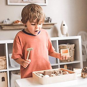 TOYMIS 10Pcs Wooden Crab Mallets Seafood Shellfish Hammers Dessert Making Mallet for Cracking Chocolate Seafood Shell, Small Wooden Mallets