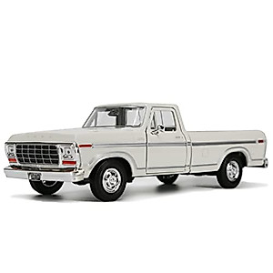 Motormax 1979 Ford F-150 Pickup Classic F150 Pick Up Truck 1:24 Diecast Collectible Model Car White 79346 All Star Toys Exclusive