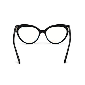 Eyeglasses Tom Ford FT 5674 -B 001 Shiny Black/Blue Block Lenses