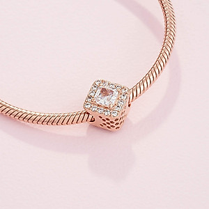 Pandora Geometric Radiance Charm Bracelet Charm Timeless Bracelets - Stunning Women's Jewelry - Gift for Women in Your Life - Made Rose & Cubic Zirconia