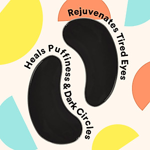 BLAQ Award Winning Eye Patches for Dark Circles, Wrinkles and Puffiness. Hydrating and Cooling with Marine Algae and Activated Charcoal, Dermatologically Tested, Vegan, Hyaluronic Acid, 5-Pairs