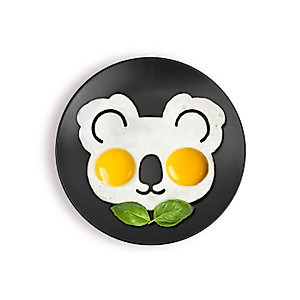 Genuine Fred Koala Funny Side Egg Mold, Durable Silicone can Withstand temperatures, from-20F to 450F