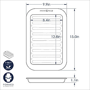 Nordic Ware Broiler Pan, 2-Piece Set, Nonstick