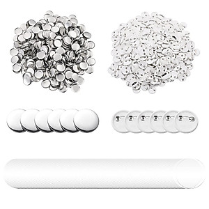 500 Sets Round Button Parts Supplies for Button Badge Machine Using 1" Badges DIY Arts Crafts Supplies