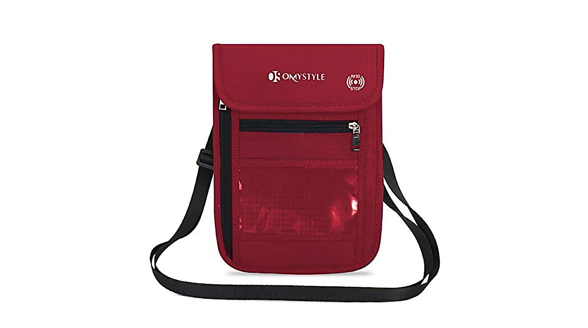 OMYSTYLE Travel Neck Pouch - Secure & Waterproof Design