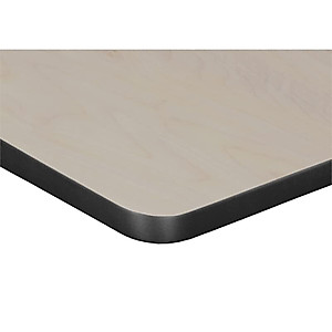 Regency Kee Square Dining & Activity Table with with Slim Lightweight Tabletop, 36", Maple/Black