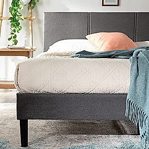 ZINUS Cambril Upholstered Platform Bed Frame with Sustainable Bamboo Slats, No Box Spring Needed, Mattress Foundation, Easy Assembly, Queen