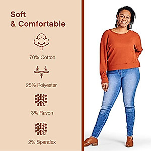 No Nonsense Women's Frayed Edge Denim Leggings, Medium Wash, XX-Large