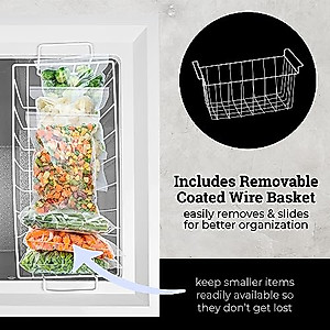 Igloo 3.5 Cu. Ft. Chest Freezer with Removable Basket and Front Defrost Water Drain,  Small Deep Freezer Perfect for Homes, Garages, and RVs, White