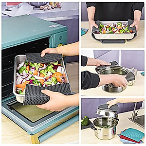 IFFMYJB Silicone Trivet Mats, Silicone Pot Holders, Hot Pads for Kitchen, Multi-Use Silicone Pot Holders Mats for Kitchen Heat Resistant, Silicone Hot Pads, Merlot Red Table Trivet Mat, 6 Pack