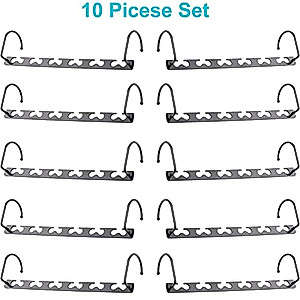 Space Saving Hangers Magic Hanger Closet Space Saver Organizers and Storage Wardrobe Space Saving Clothes Hangers Space Saving Hangers for Clothes Hanger Organizer (Black-Metal)
