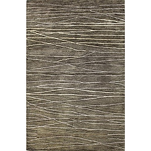Bashian Collection Hand Tufted Wool & Viscose Area Rug, 5.6' x 8.6', Taupe