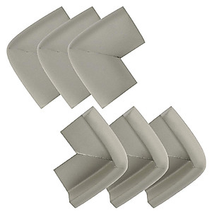 uxcell Household 6pcs Furniture Corner Cushions Foam Table Desk Cabinet Edge Cover Eoney Corner Guards Protectors Bumper Gray