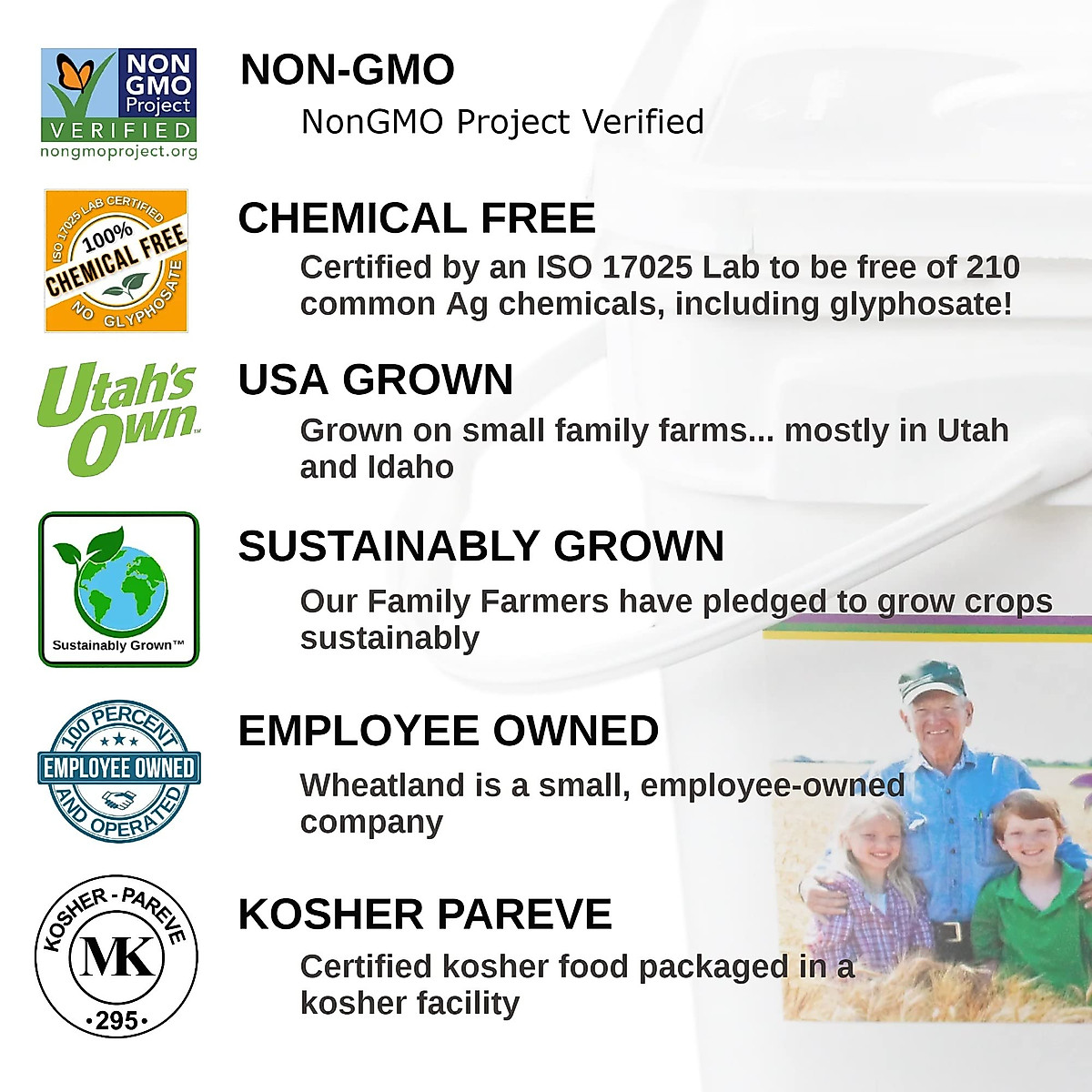 Wheatland™ White Sugar • Delicious • USA grown • 20 lbs Bulk • Mylar and Bucket Provide 25 Year Shelf Life • Emergency Food Storage • High Trust Seller • 40 Year Legacy of Prepping