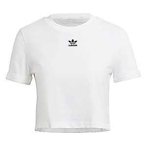 adidas Originals,womens,Crop Top,White,Medium