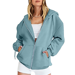 ANRABESS Womens Zip Up Hoodies Long Sleeve Oversized Sweatshirts Fleece Y2K Jacket Pockets 2025 Fall Outfits Fashion Clothes Lake Large