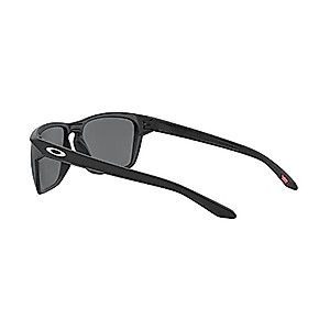 Oakley Men's OO9448F Sylas Low Bridge Fit Rectangular Sunglasses, Matte Black/Prizm Black, 58 mm
