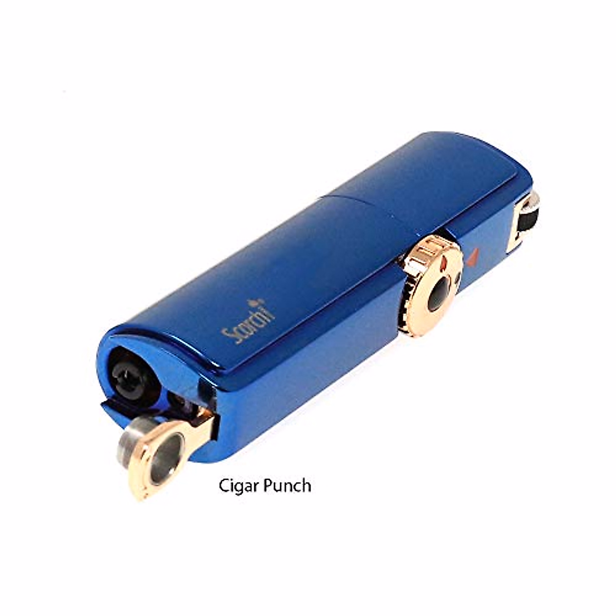 Scorch Torch Skyline Triple Jet Flame Torch Cigarette Cigar Lighter with Cigar Punch Cutter Tool (Blue)