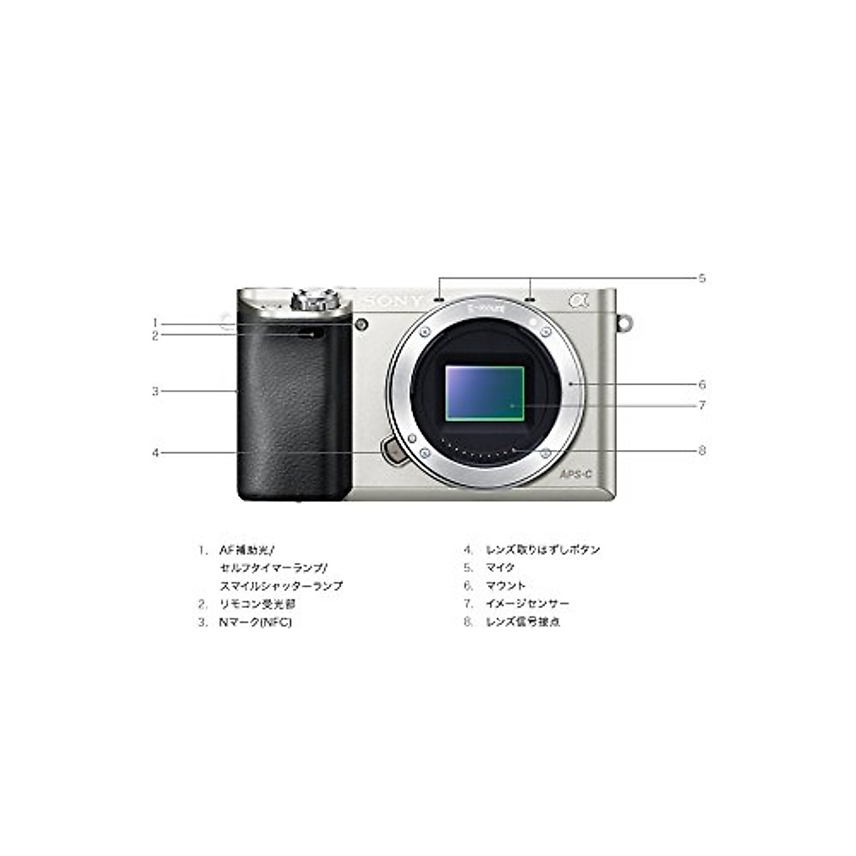 Sony Alpha a6000 Mirrorless Digital Camera - Body only (Silver) - International Version (No Warranty)