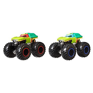 Hot Wheels Monster Trucks Raphael Vs Leonardo, Demolition Double 1:64 Scale