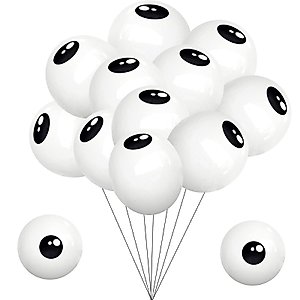 100PCS Eyeball Balloons - Latex Eye Balloons Halloween Decorations Garland Supplies for Birthday Baby Shower Party
