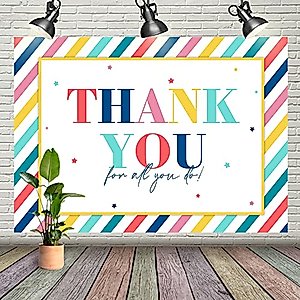 7x5ft Graduation Backdrop Thank You for All You Do Banner Congratulations Graduates Background Be Thankful to The Teacher in Class of 2023 Prom Photography for Senior Year Party Decoration Supplies