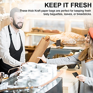 Quart Size Kraft Paper Bags Great Used as a Wine Bag or For Freshly Baked Goods 4 1/2"W x 2 1/2"G x 16"H By MT Products (100 Pieces)