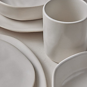 Stone by Mercer Project HEKONDA Stoneware 16-Piece Dinnerware Set, Beige