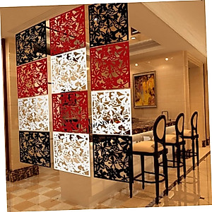 LIFKOME 12pcs Hanging Decorative Panel Hanging Decorative Screens Room Division Panels Hanging Partition Screen Hanging Divider Screen Fashion Decorate Cut Off Hanging Screen White