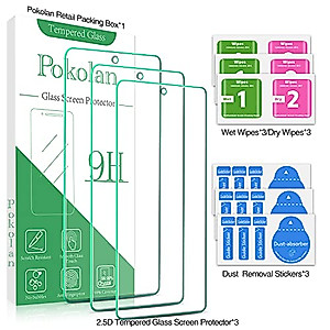Pokolan [3-Pack] Designed for Samsung Galaxy S20 FE 5G, Galaxy S20 FE Tempered Glass Screen Protector, Support Fingerprint Reader, Anti Scratch, 9H Hardness, Bubble Free, Easy Installation