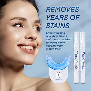 Teeth Whitening Kit - Pen with 32X Powerful Blue-Red Rechargeable LED Light, Effective for Sensitive Teeth, Comfortable and Accelerated Teeth Whitening by AsaVea Smile