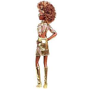 Barbie Collector Star Wars C-3PO x Barbie Doll (~12-inch) in Gold Fashion and Accessories, with Doll Stand and Certificate of Authenticity